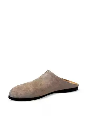 SERGIO MORETTI FIRENZE Suede Slip-on Flat Mules