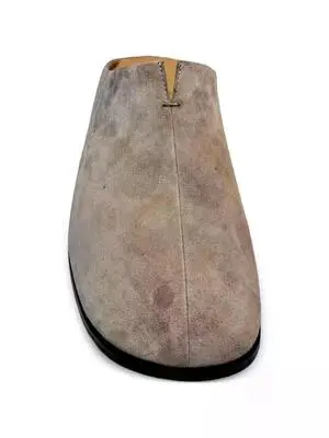 SERGIO MORETTI FIRENZE Suede Slip-on Flat Mules