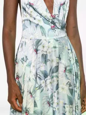GIADA CURTI Floral Print Halterneck Maxi Dress