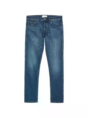 LARDINI Faded Straight-leg Jeans - Blue