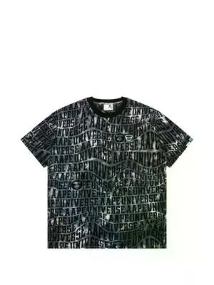 AAPE BY *A BATHING APE Aapeunvs All-over-print T-shirt - Black