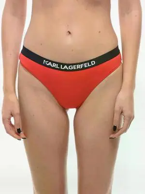 Karl Lagerfeld Logo-waistband Bikini Briefs - Red
