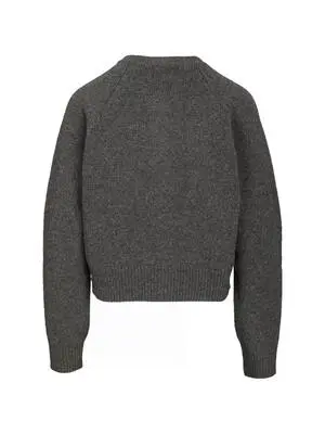 Max Mara Virgin Wool Crewneck Cardigan