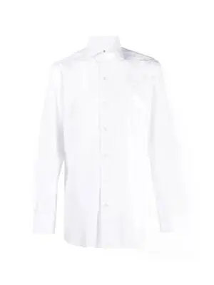 FINAMORE 1925 Spread-collar Long-sleeve Shirt - White