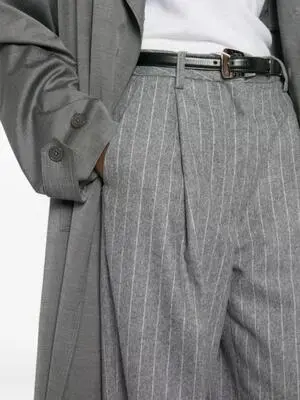 THELATEST E-axel Pinstriped Wide Leg Trousers