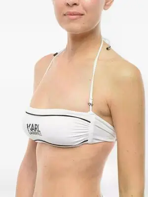 Karl Lagerfeld Logo-print Bikini Top