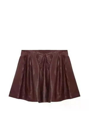 Simkhai Bryar Leather Mini Skirt