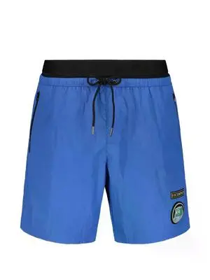 Iceberg Crinkled Logo-patch Swim Shorts