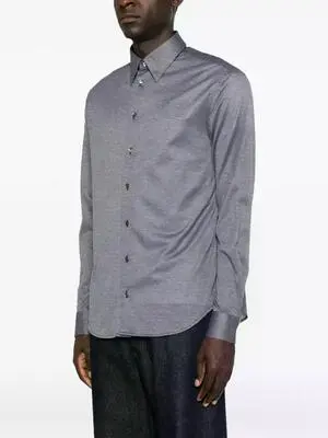 Giorgio Armani Geometric-print Long-sleeve Shirt