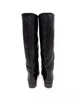 P.a.r.o.s.h Grainy Effect Slouch Boots