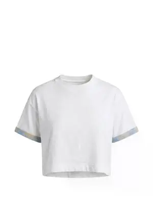 ASKK NY Check Cuff Cropped T-shirt