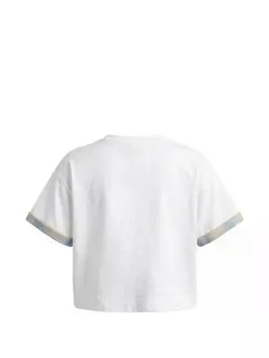ASKK NY Check Cuff Cropped T-shirt