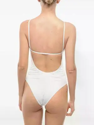 Karl Lagerfeld Logo-print Open-back Swimsuit