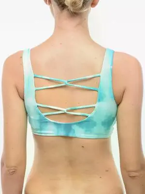 Karl Lagerfeld Tie-dye Cut-out Bikini Top