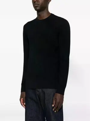 Giorgio Armani Virgin Wool Textured Crewneck Sweater