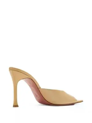 Amina Muaddi Alexa 95 Patent Leather Mules