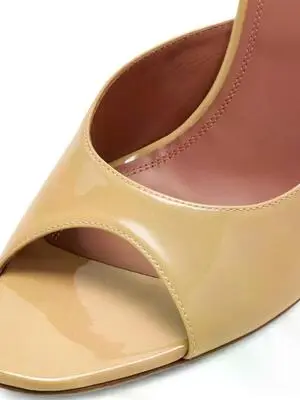 Amina Muaddi Alexa 95 Patent Leather Mules