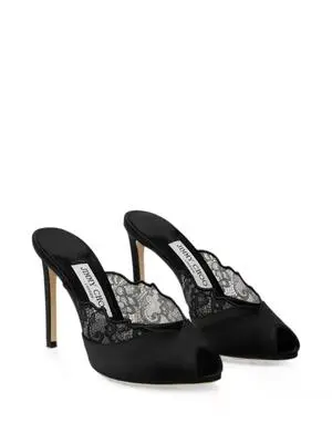 JIMMY CHOO Brigitte Mules 100 - Black