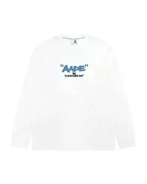 AAPE BY *A BATHING APE Graphic-print Long-sleeved T-shirt - White