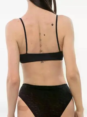 Dsquared2 Icon Logo-print Bikini Top - Black