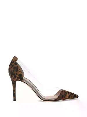 GIANVITO ROSSI Plexi 85 Leopard-print Pumps