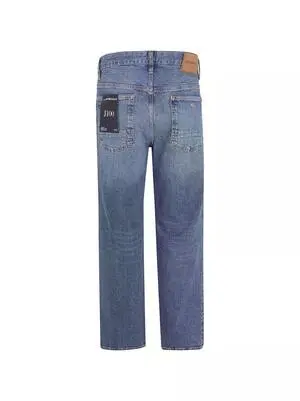 Emporio Armani Logo Plaque Wide-leg Jeans