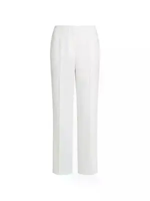 Alberta Ferretti Pressed-crease Straight-leg Trousers - White
