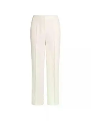 Alberta Ferretti Pressed-crease Straight-leg Trousers - White