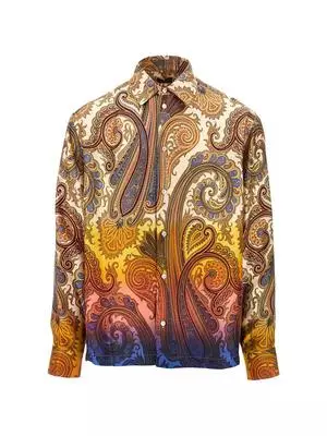 Etro Paisley-print Silk Shirt - Neutrals