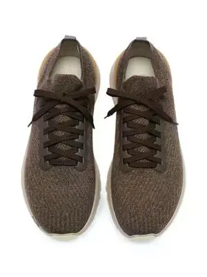 Brunello Cucinelli Lace-up Knit Sneakers