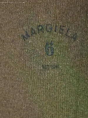 MAISON MARGIELA Logo Print Distressed Hem Skirt