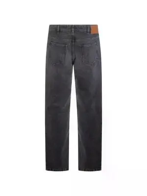 Marni Logo-patch Straight-leg Jeans - Black