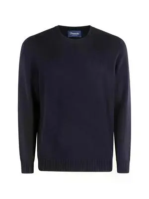 DRUMOHR Crew-neck Ribbed-trim Sweater - Blue