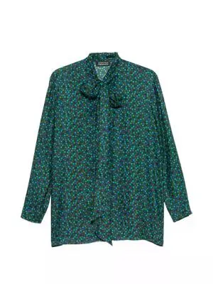 GIANLUCA CAPANNOLO Katherine Polka-dot Pussy-bow Blouse - Green