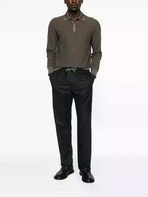 Agnona Drawstring Elasticated-waist Trousers - Grey