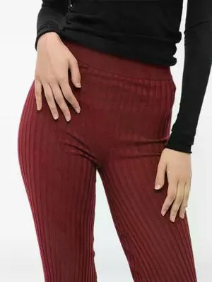 Stella McCartney Ribbed Knit Side-slit Trousers
