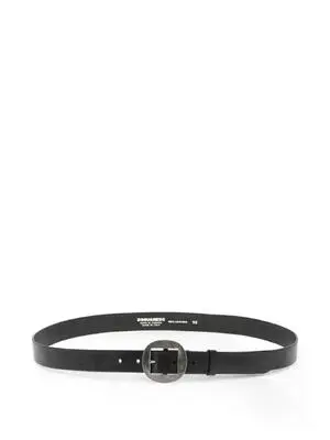 Dsquared2 Logo-debossed Leather Belt - Black