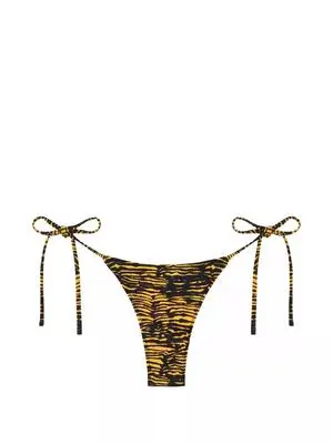TROPIC OF C Banana Spine Print Bikini Bottoms - Yellow