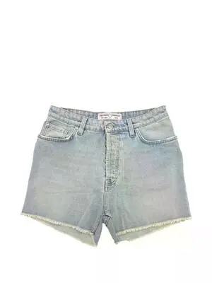 HTC LOS ANGELES Raw-cut Denim Shorts - Blue