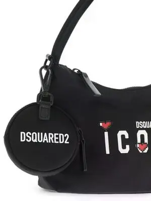 Dsquared2 Icon Logo-print Shoulder Bag - Black
