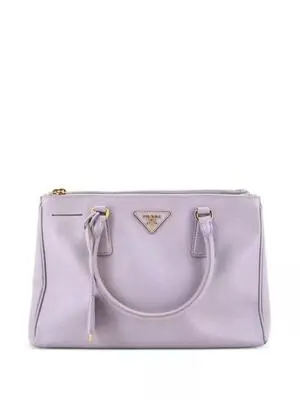 Prada Saffiano Leather Tote Bag - Purple
