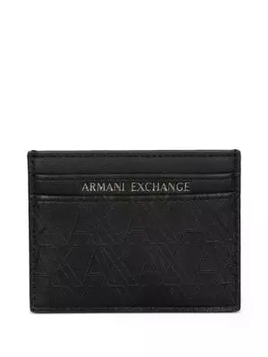 Armani Exchange Logo-embossed Card Holder - Black