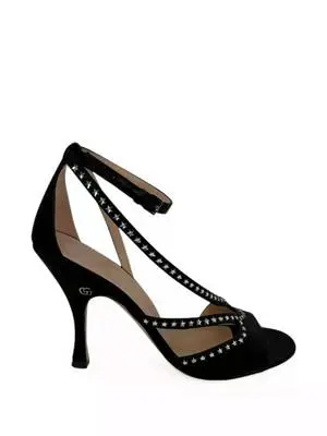 Gucci Satin Star Embellished Heeled Sandals