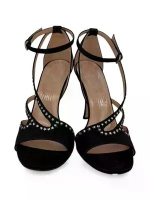 Gucci Satin Star Embellished Heeled Sandals