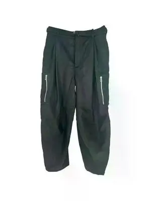 Bottega Veneta Herringbone Wool Cargo Pants - Black