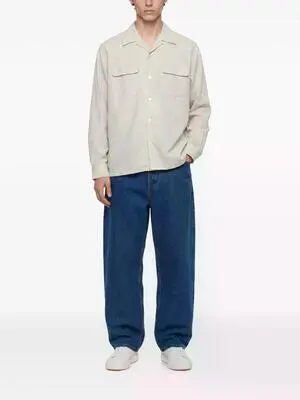 SUNFLOWER Check-pattern Flap-pocket Shirt - Neutrals