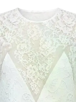 N°21 Lace-panelled Sleeveless Top - White