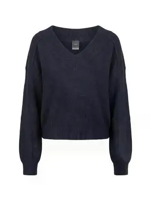 Pinko Cropped Wool Sweater - Blue