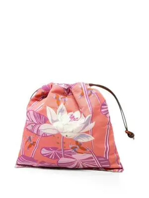 Loewe Canvas Pouch With Waterlily Print