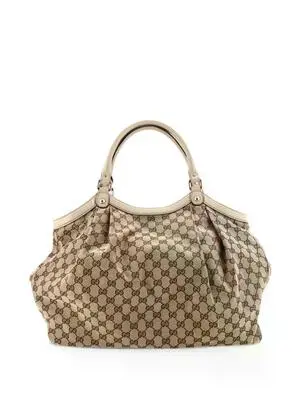 Gucci Sukey Gg Canvas With Leather Large Tote Bag